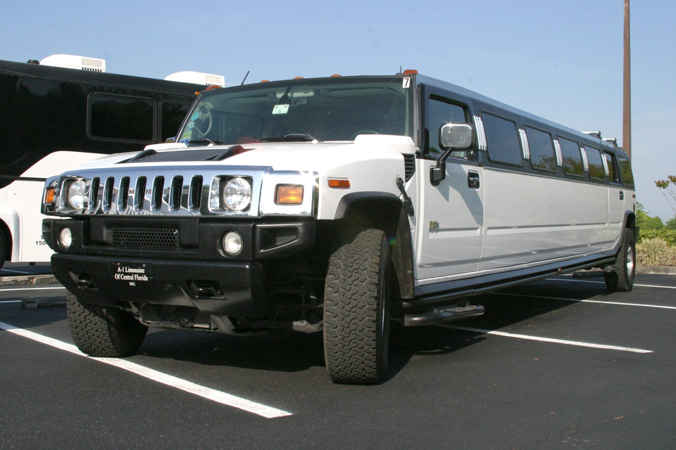 White Tuxedo H2 Hummer Limo Miami - Ft Lauderdale - West Palm Beach